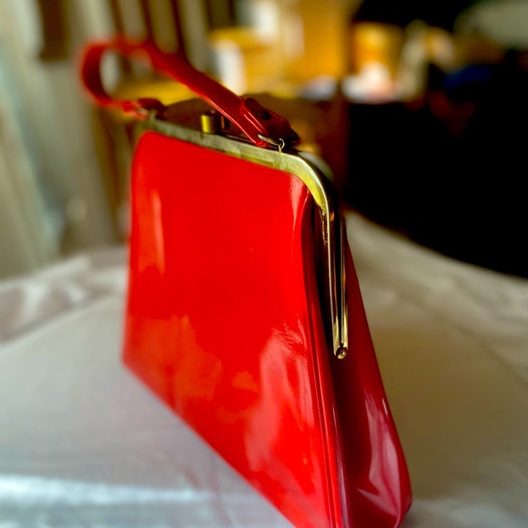 Bags | Candy Red Patent Leather Purse | Poshmark